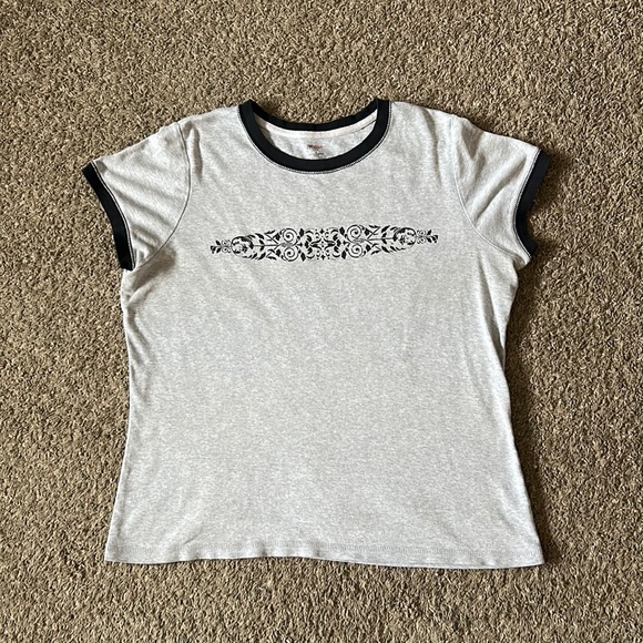 St. John's Bay | Tops | Y2k Grey Ringer Tee | Poshmark